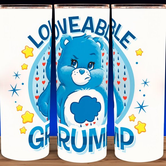 Dining | Care Bears Loveable Grumpy Bear Coffee Cup Mug Tumbler 2oz | Poshmark